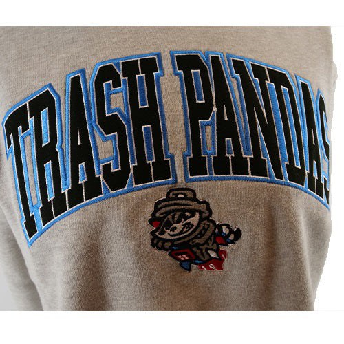 Rocket City Trash Pandas New Era Men's Grey Applique Crewneck Sweatshi ...