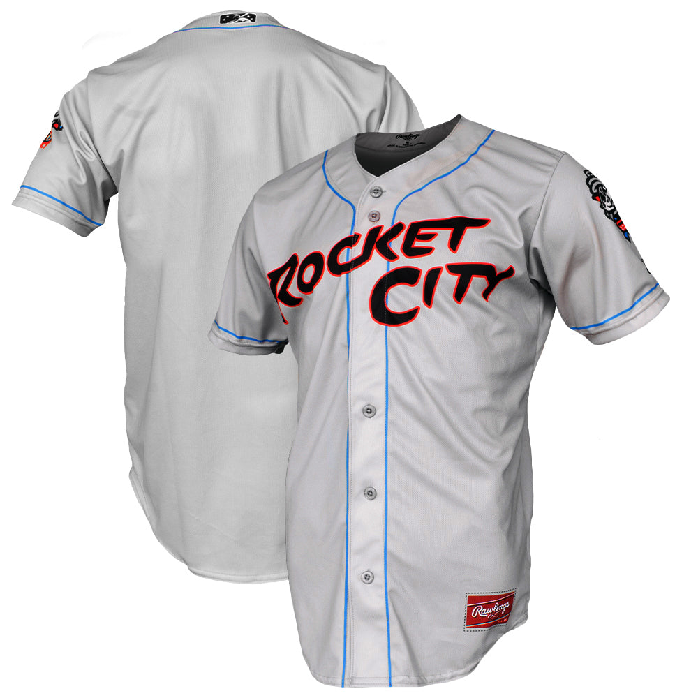 Rocket City Trash Pandas Rawlings Replica Adult Away Jersey – Rocket ...